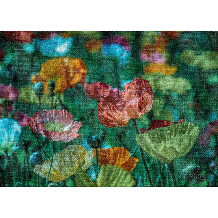 East Urban Home Sharp Colors 510 Green Area Rug | Wayfair