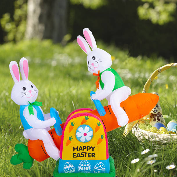 The Holiday Aisle® Florie Non-Slip Easter Outdoor Doormat & Reviews ...