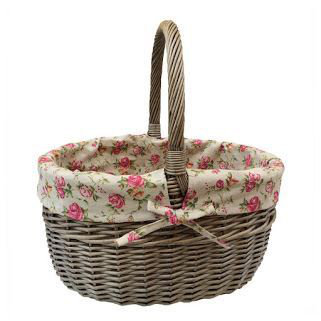 Brambly Cottage Garden Rose Lined Hollander Wicker Basket | Wayfair.co.uk