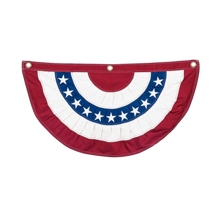 Plow & Hearth Classic American Cotton 0.25 x 17 in. Bunting | Wayfair