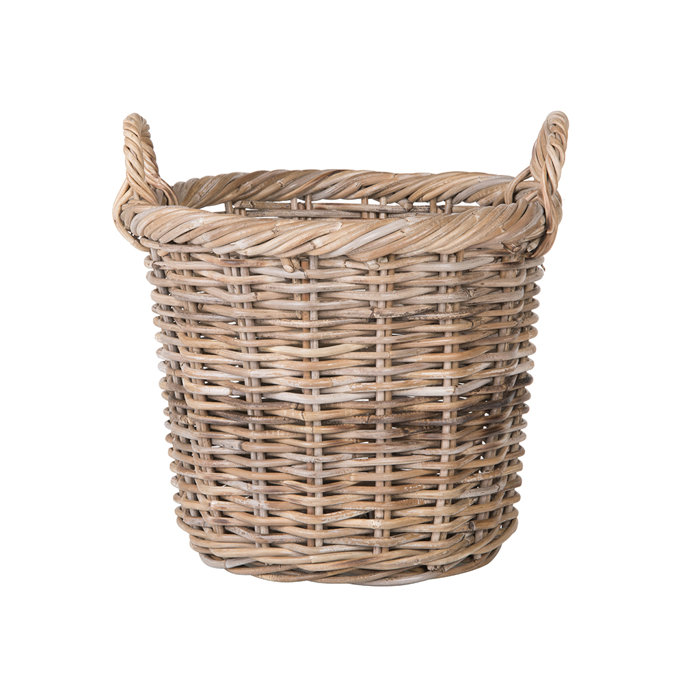 Beachcrest Home Ayriauna Round Rattan Basket & Reviews | Wayfair