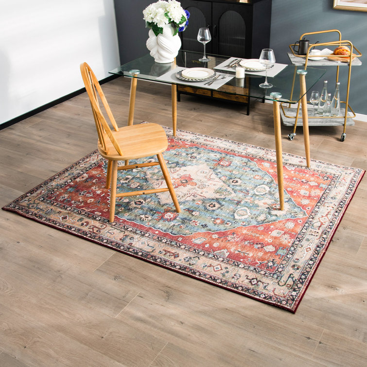 Latitude Vive Bhotra Red/Green Rug | Wayfair.co.uk