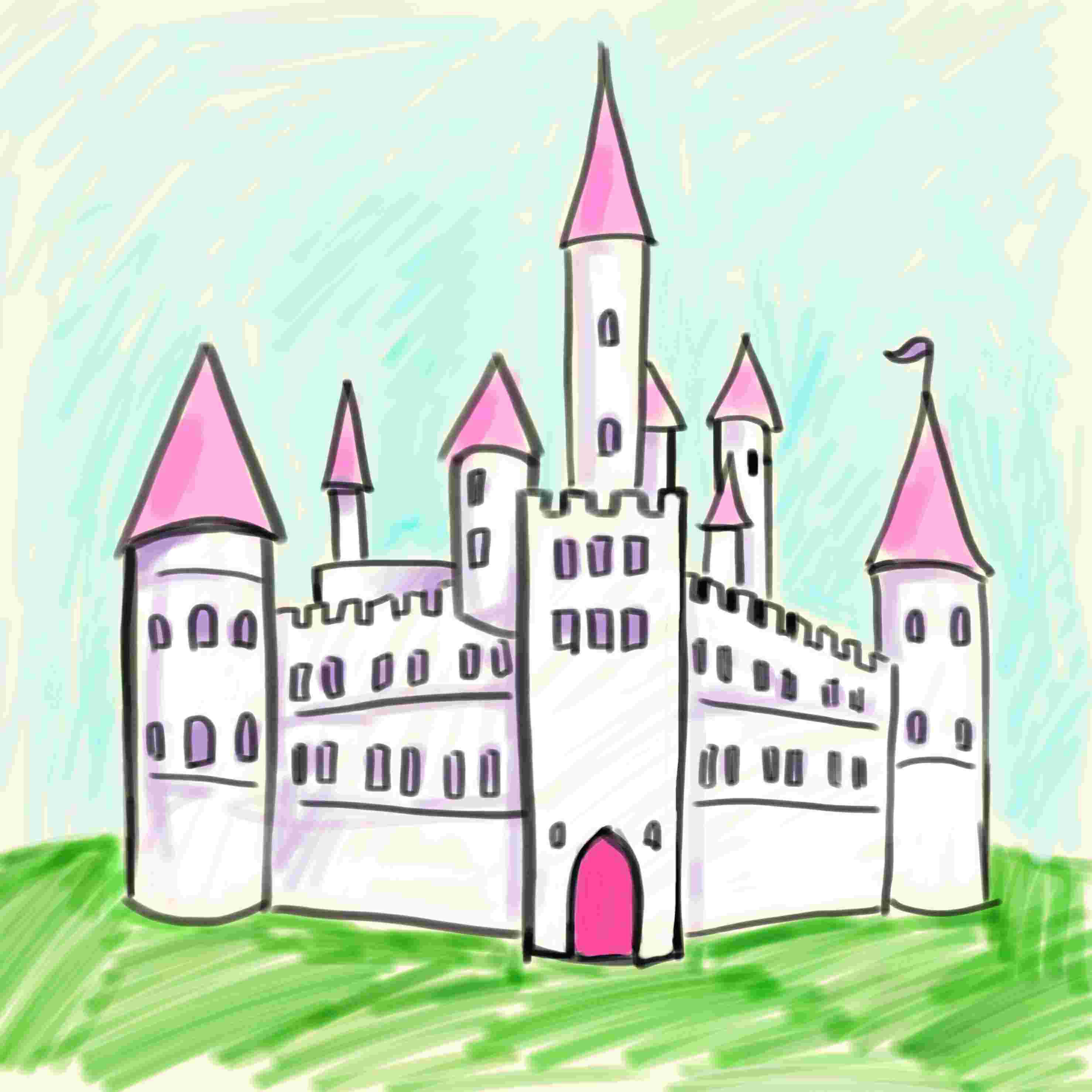 Gemma Violet Kiddy Castle On Canvas Print | Wayfair