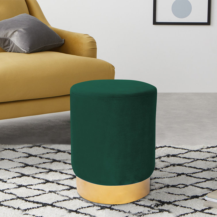 Hykkon Adele 43cm Tall Round Velvet Footstool & Reviews | Wayfair.co.uk