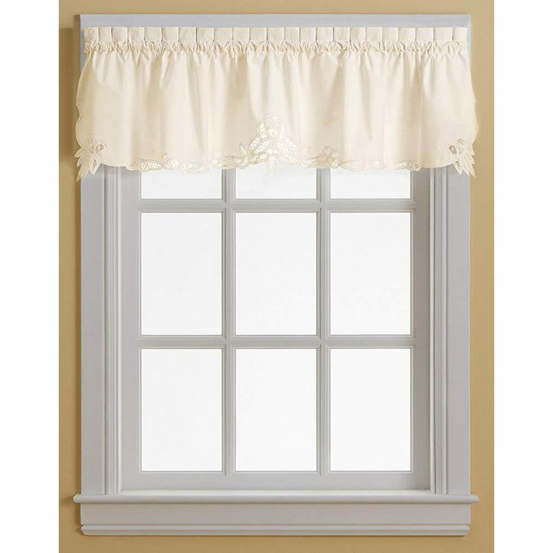 Charlton Home® Battenburg Valance Ecru | Wayfair