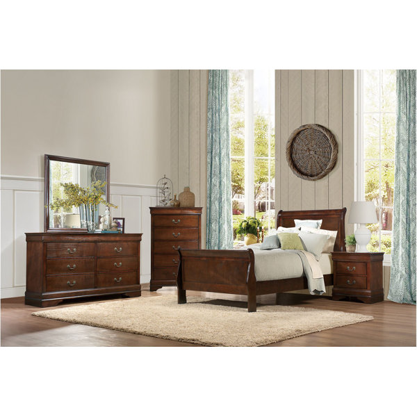 Red Barrel Studio® 5-2_Perl Sleigh Bedroom Set | Wayfair