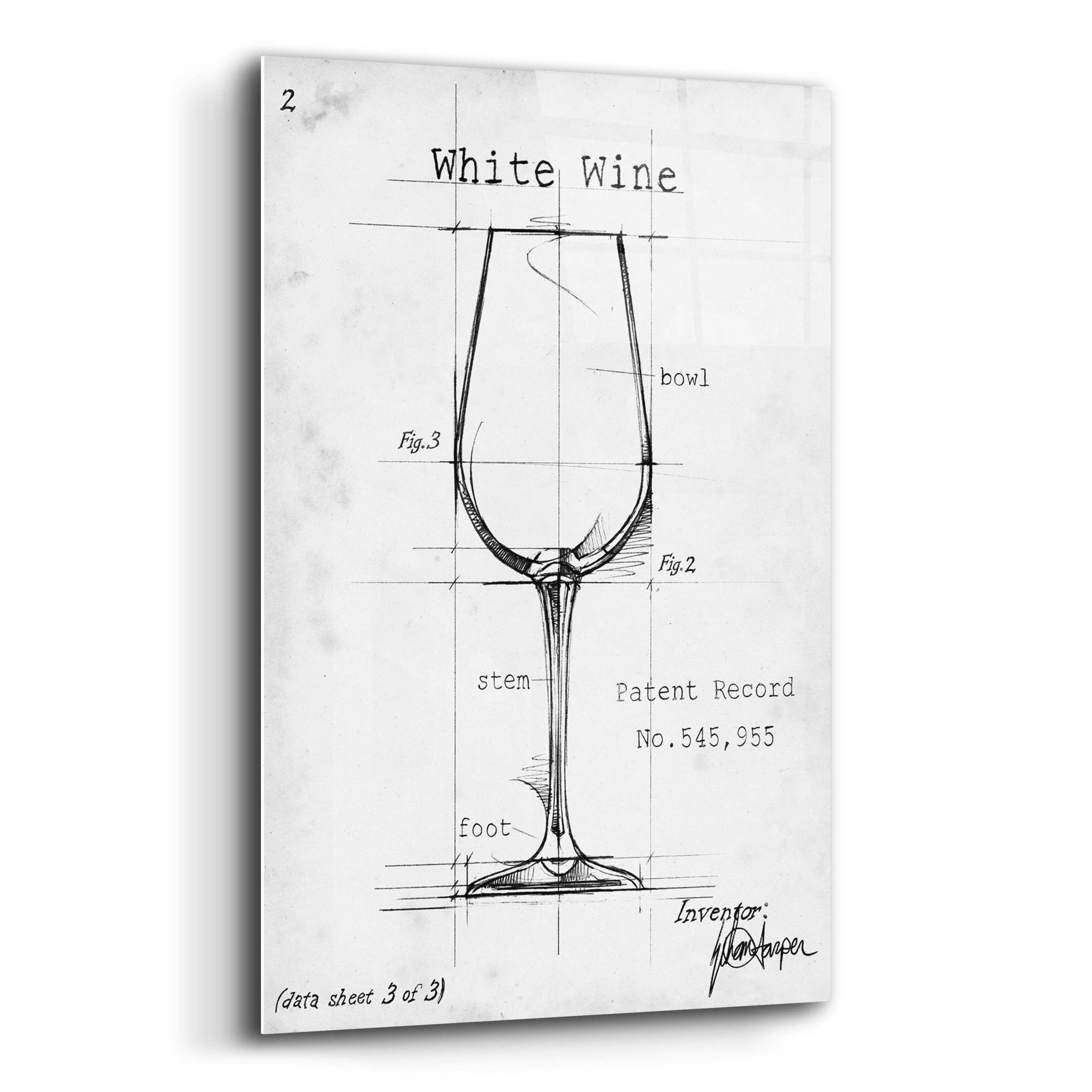 Trinx Barware Blueprint IV by - Unframed Drawing Print | Wayfair