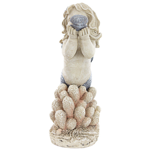 Design Toscano Mermaid With Shell Garden Statue | Wayfair