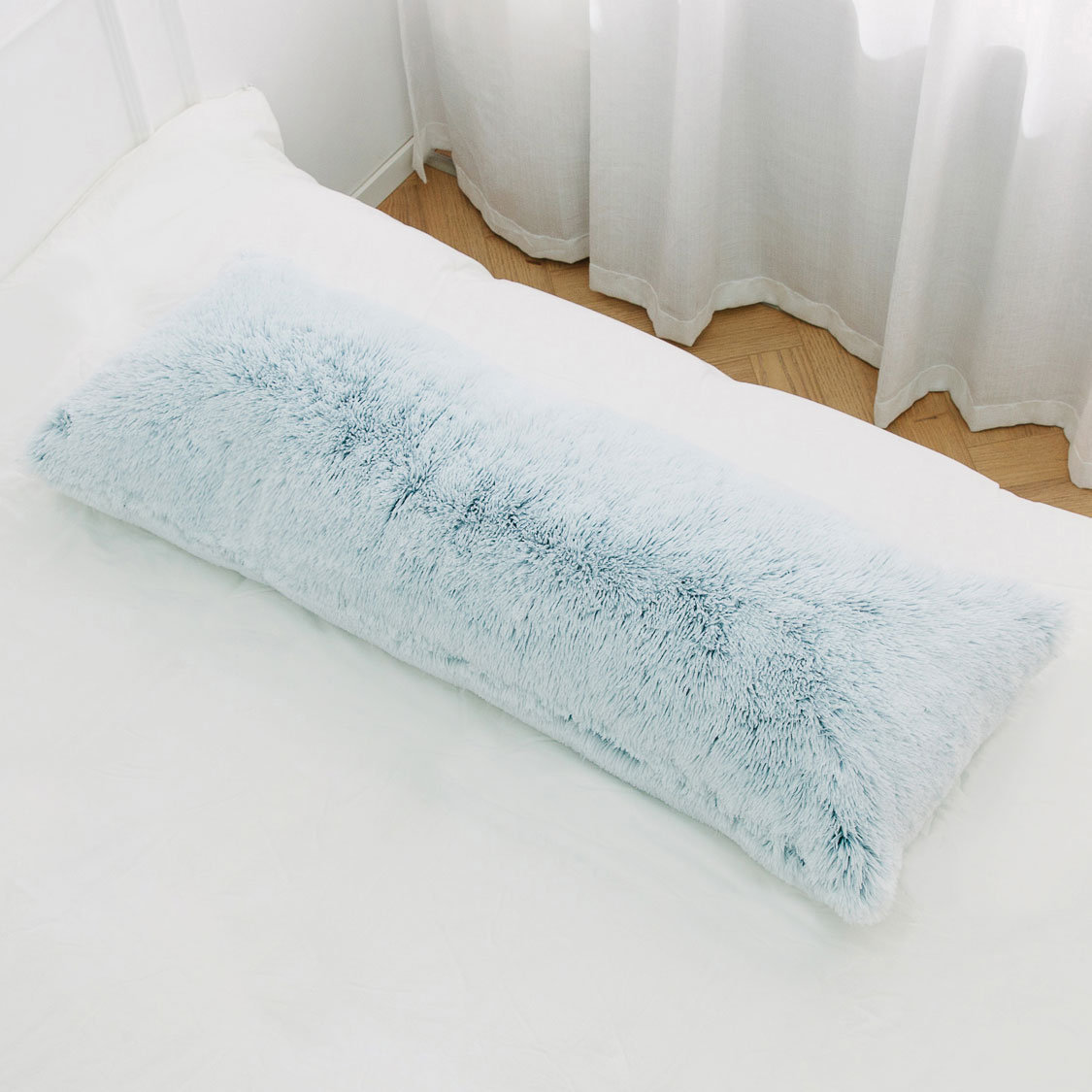 Everly Quinn Shaggy Down Body Plush Support Pillow | Wayfair