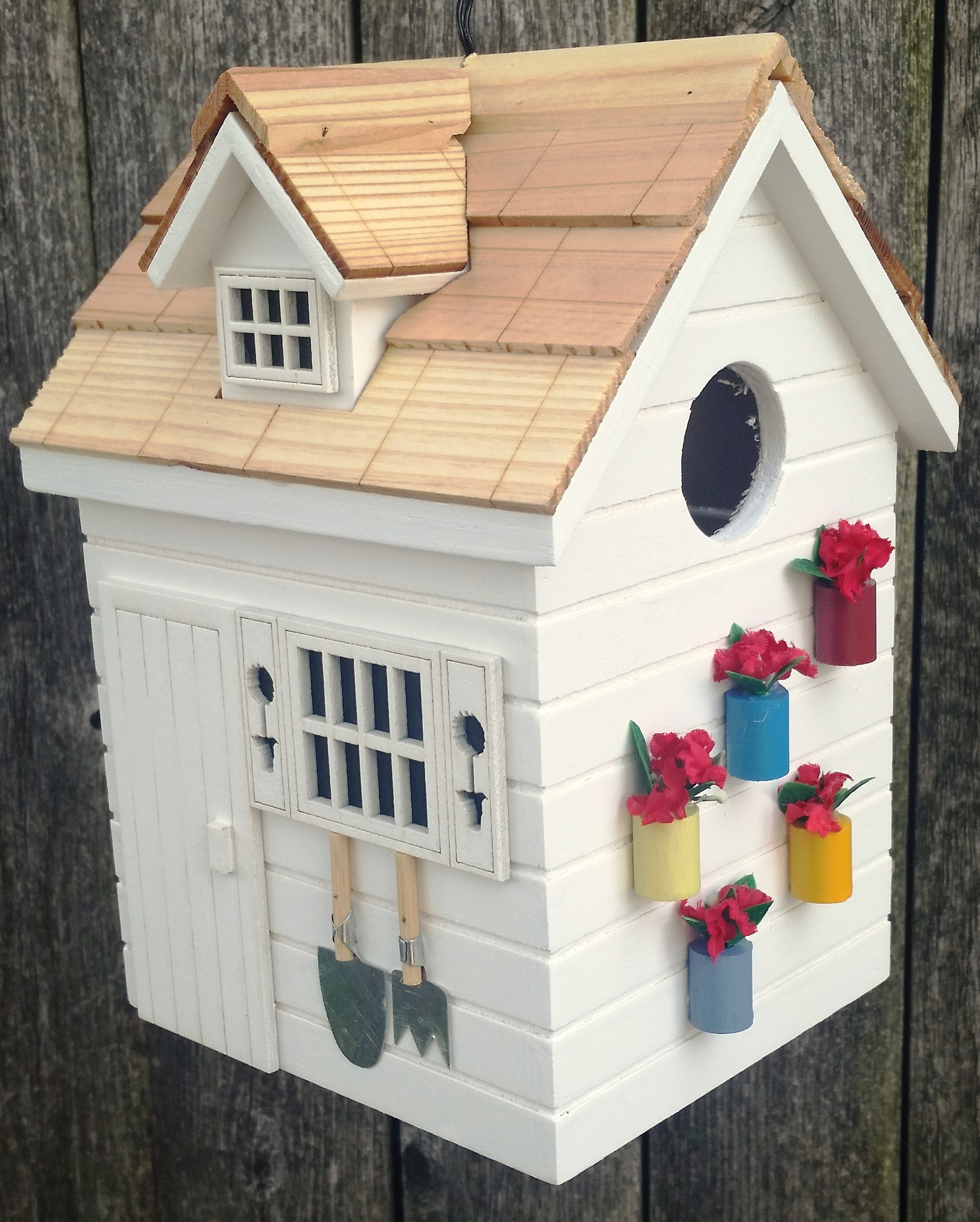 Home Bazaar Nestling Series Potting Shed 7.75 in x 5.75 in x 5.75 in ...