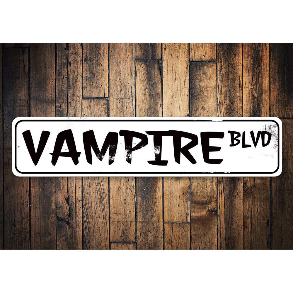 Lizton Sign Shop, Inc Vampire Boulevard Metal Sign | Wayfair