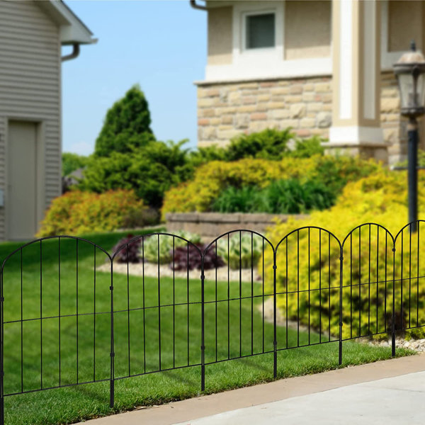 Haitral 2 ft. H x 1 ft. W Decorative Garden Metal Fencing & Reviews ...