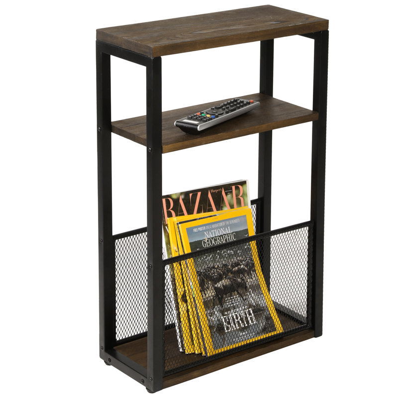 17 Stories 30.94'' Tall Solid Wood Floor Shelf End Table | Wayfair