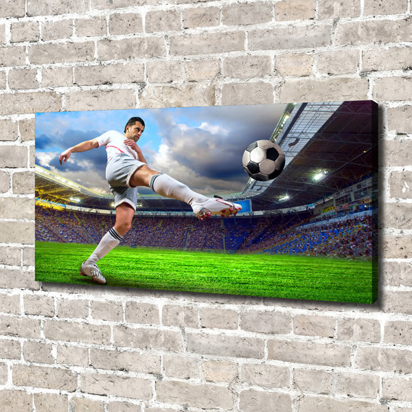 Ebern Designs Football Player In The Stadium - Wrapped Canvas Art ...