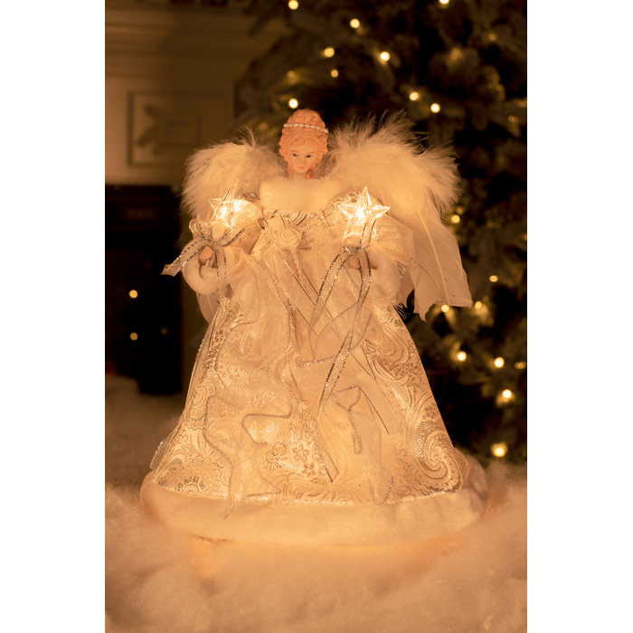 The Holiday Aisle® White Angel 10 Light Tree Topper & Reviews | Wayfair