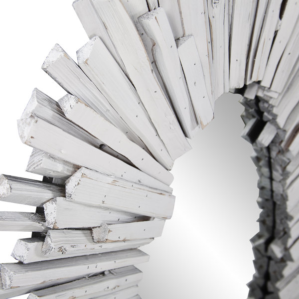 Union Rustic Audie Round Wood Wall Mirror | Wayfair