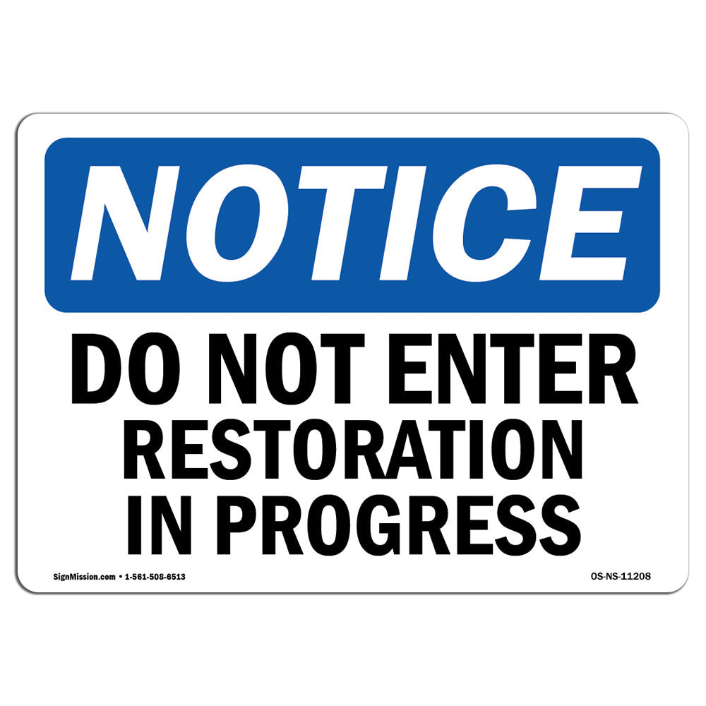 SignMission Do Not Enter Restoration In Progress Sign | Wayfair