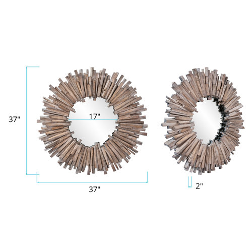 Union Rustic Isabella Round Wood Wall Mirror & Reviews | Wayfair