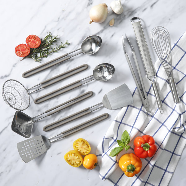 Martha Stewart 9 -Piece Stainless Steel Assorted Kitchen Utensil Set ...