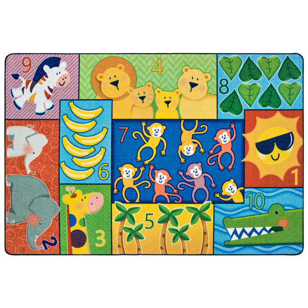 Carpets for Kids Pixel Perfect™ Machine Tufted Performance Blue/Green ...