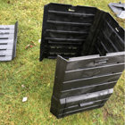 Algreen 94 Gal. Plastic Outdoor Stationary Composter with Latching Lid ...