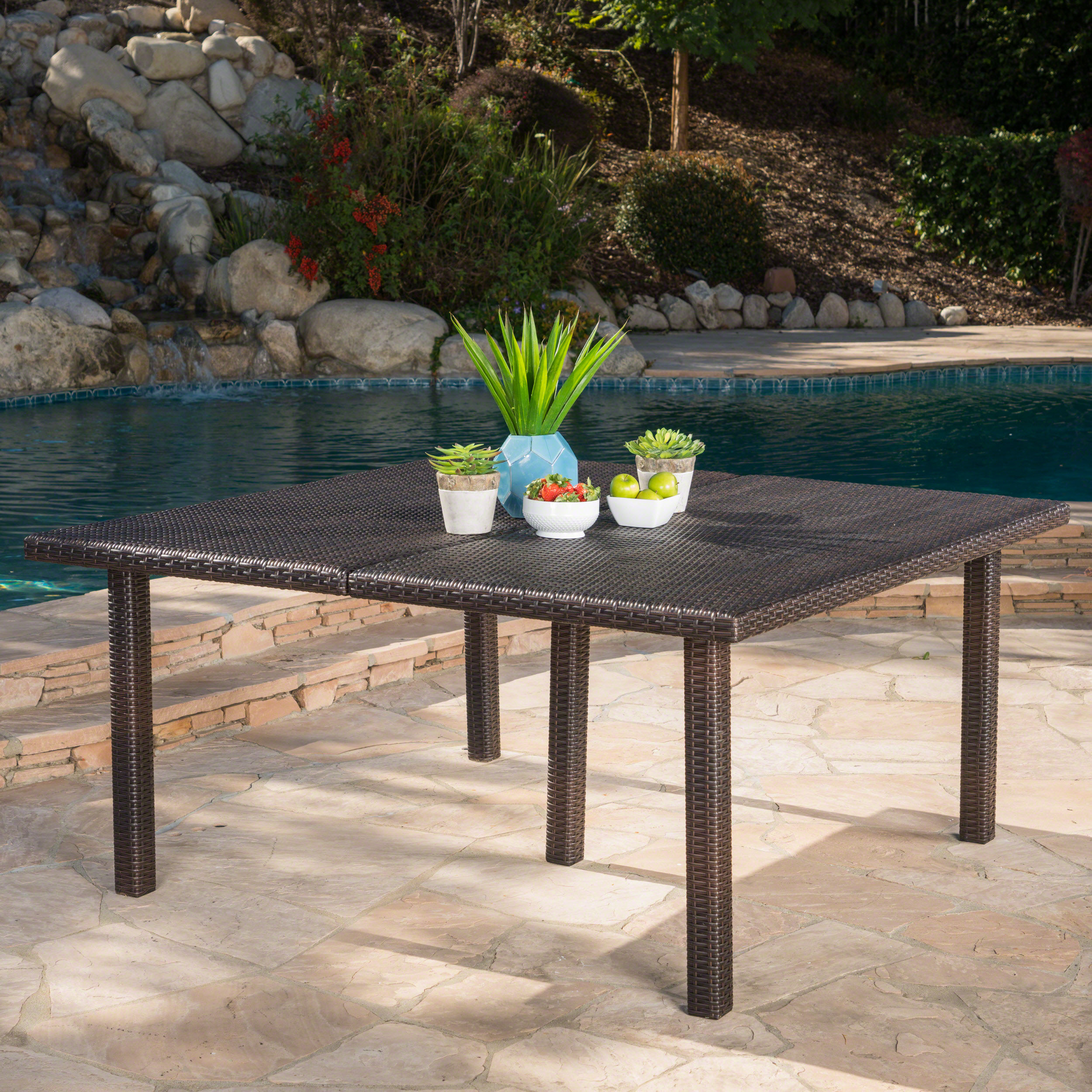 Latitude Run® Mclemore Wicker/Rattan Dining Table & Reviews | Wayfair