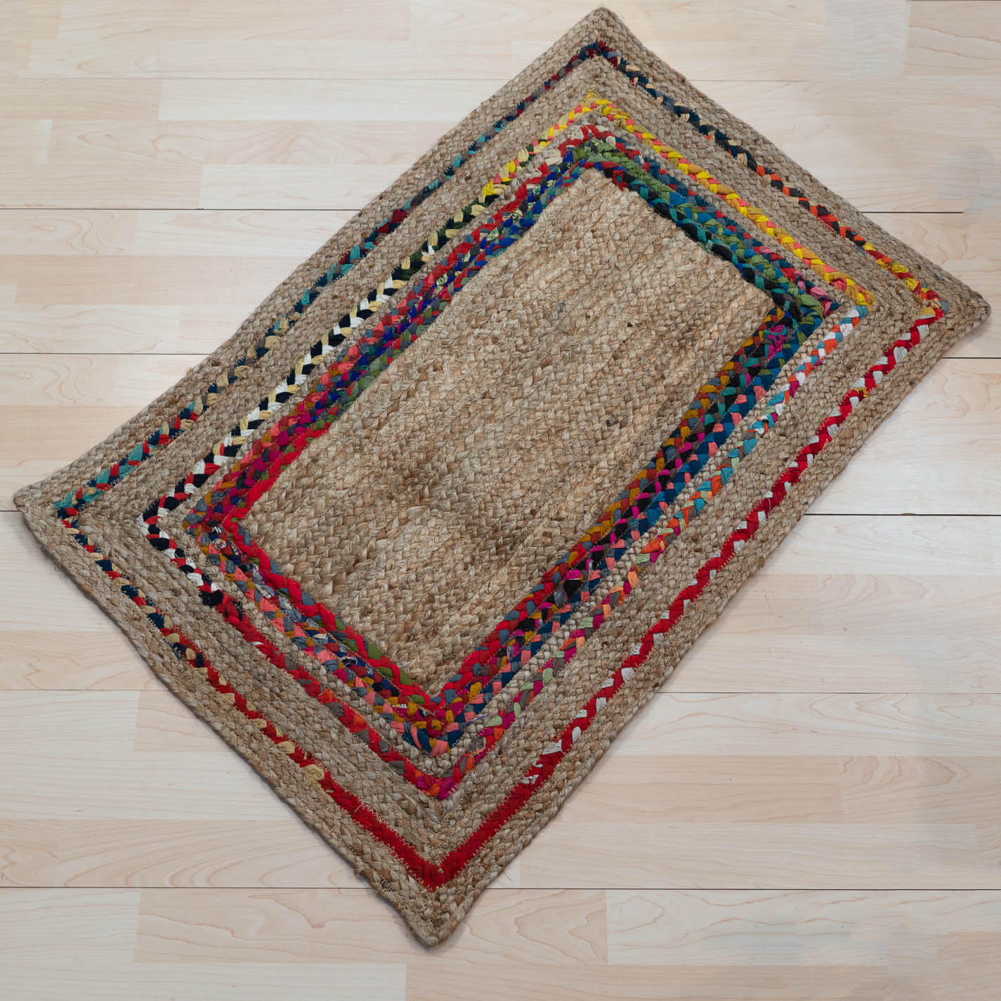 Bungalow Rose Multi-Colored 24" X 36" Jute Border Rug | Wayfair