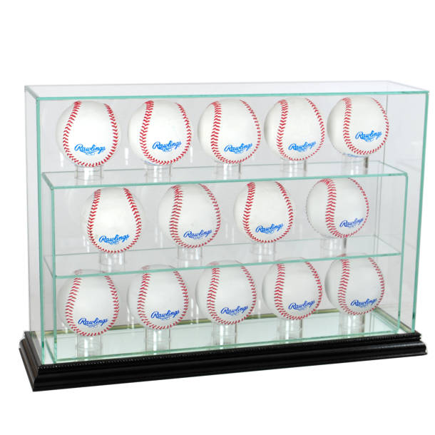 Perfect Cases And Frames 17'' x 4'' Glass Baseball Ball Display Case ...