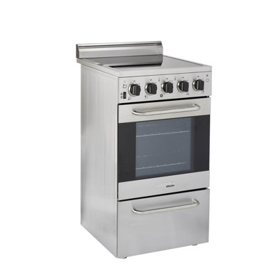 Unique Prestige 19.5" 4 element 1.6 cu. ft. Freestanding Electric Glass ...
