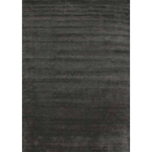 World Menagerie Dolmen Handmade Tufted Wool Black Rug | Wayfair