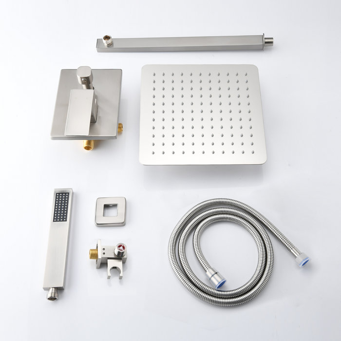 STONEMOTION Rainfall Shower Faucet with Rough-In Valve | Wayfair