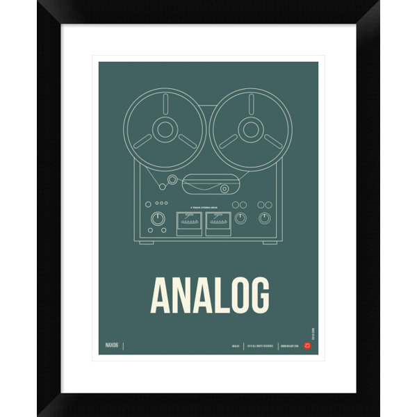 Naxart Analog Poster Framed On Paper Graphic Art | Wayfair