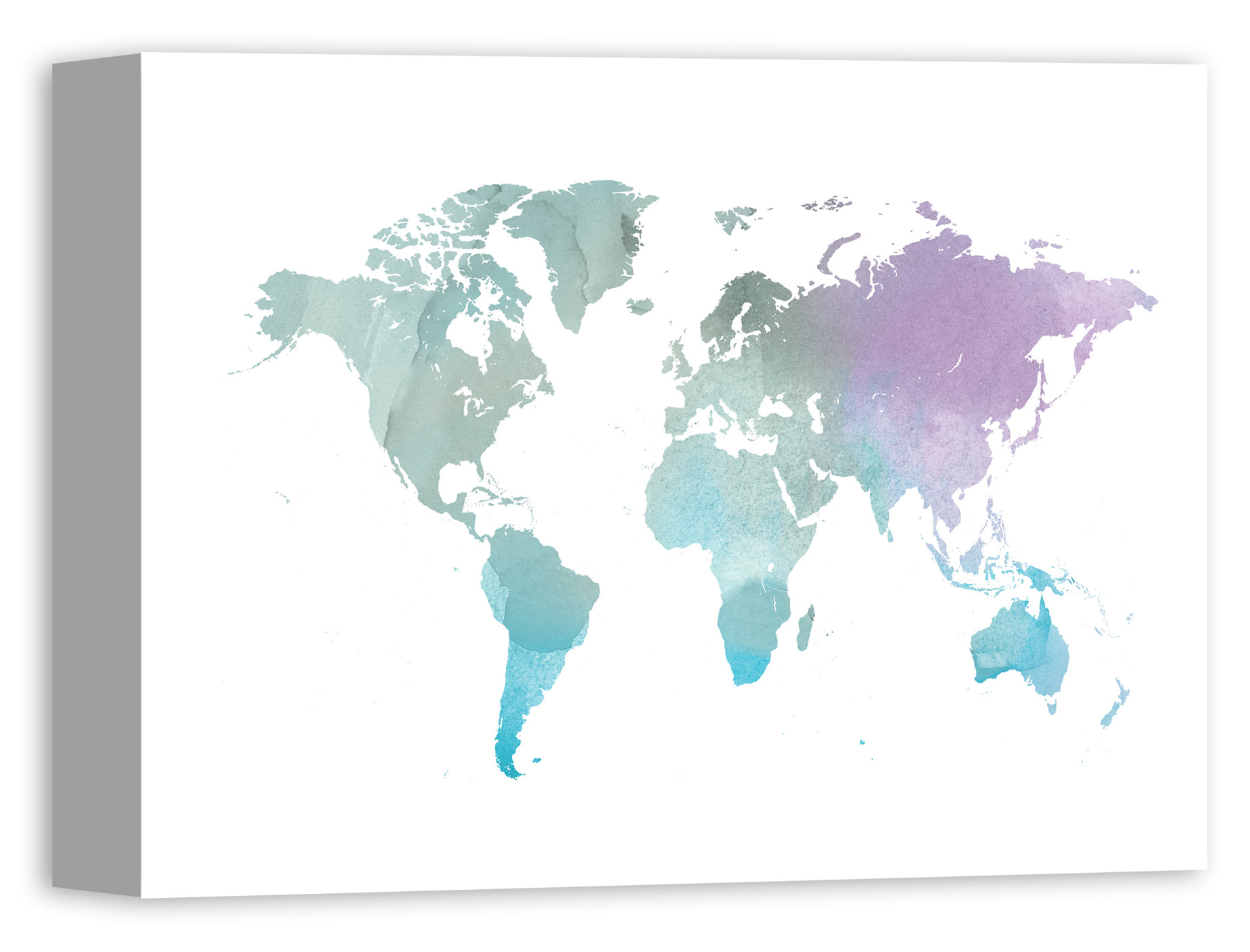Wrought Studio World Map - Print on Canvas | Wayfair