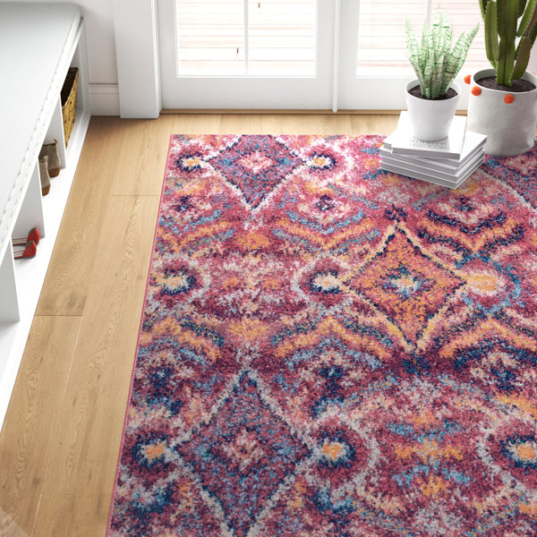 Mistana™ Christa Performance Fuchsia Rug & Reviews | Wayfair