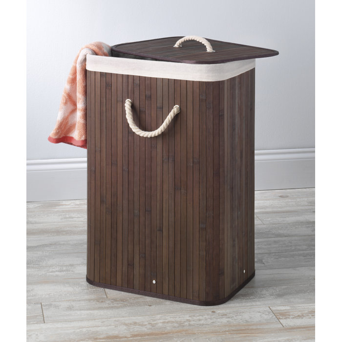 Rebrilliant Bamboo Rectangular Laundry Hamper & Reviews | Wayfair