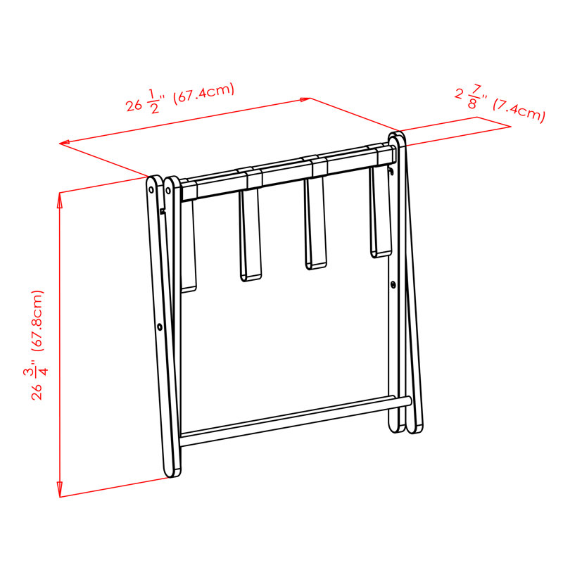 Winsome Folding Wood Luggage Rack & Reviews | Wayfair