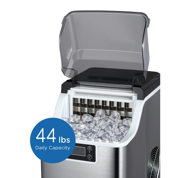 ADT 44 Lb. lb. Daily Production Cube Clear Ice Portable Ice Maker ...