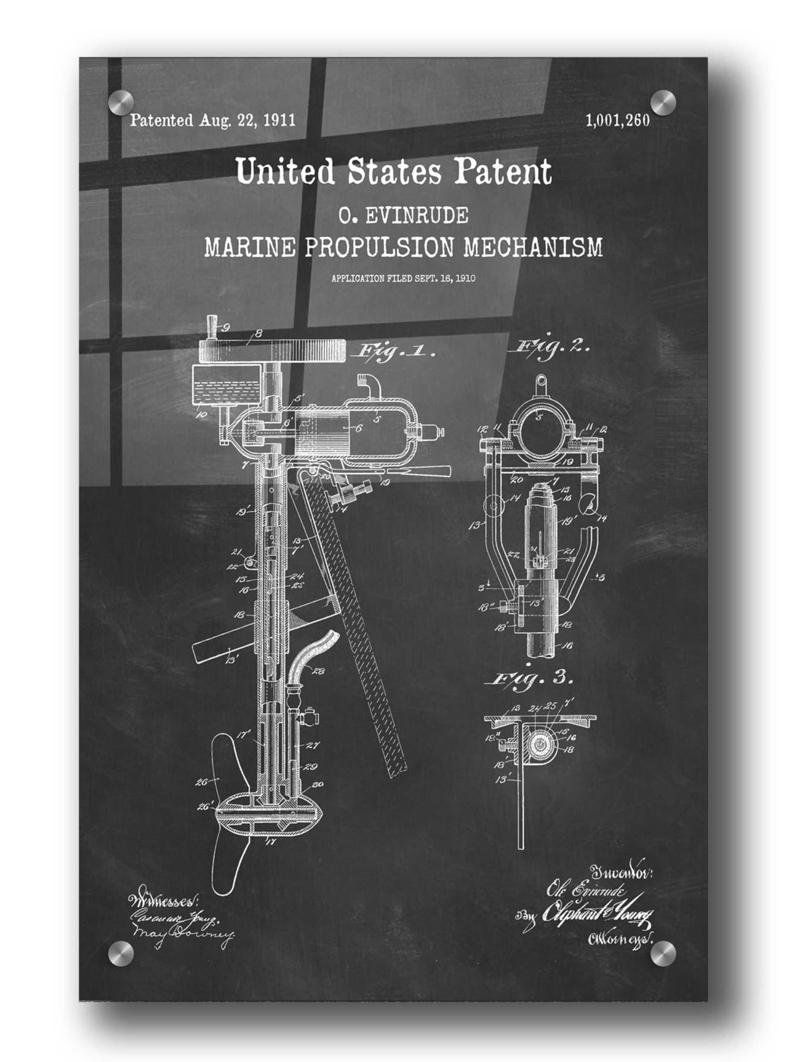 17 Stories Marine Propulsion Blueprint Patent Chalkboard - Graphic Art ...
