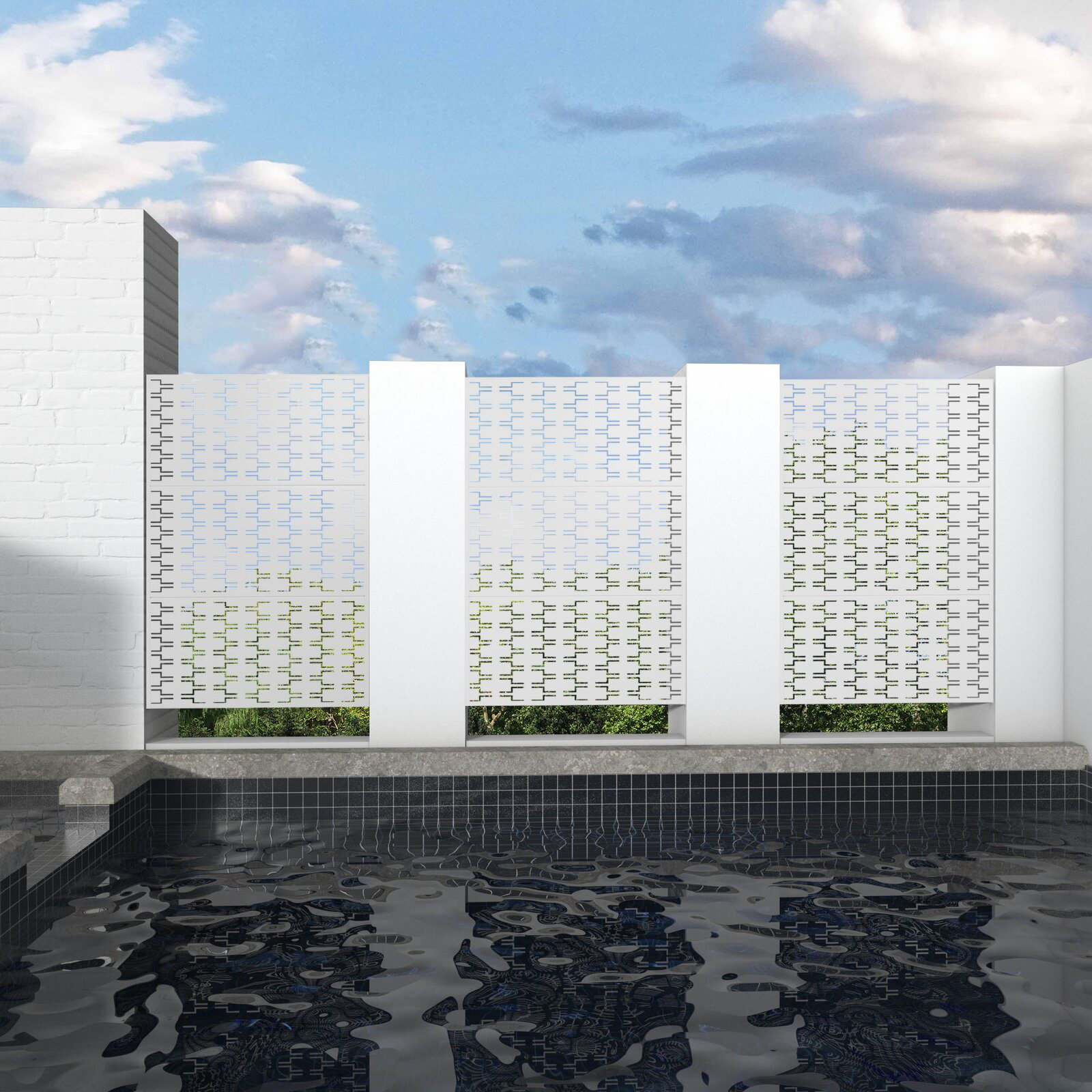 LGHM Patio Laser Cut Metal Privacy Screen | Wayfair