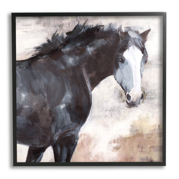 Stupell Industries Breezy Country Stallion Horse Painting by - Floater ...