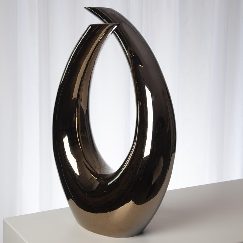Global Views Loop Sculpture-Bronze | Perigold