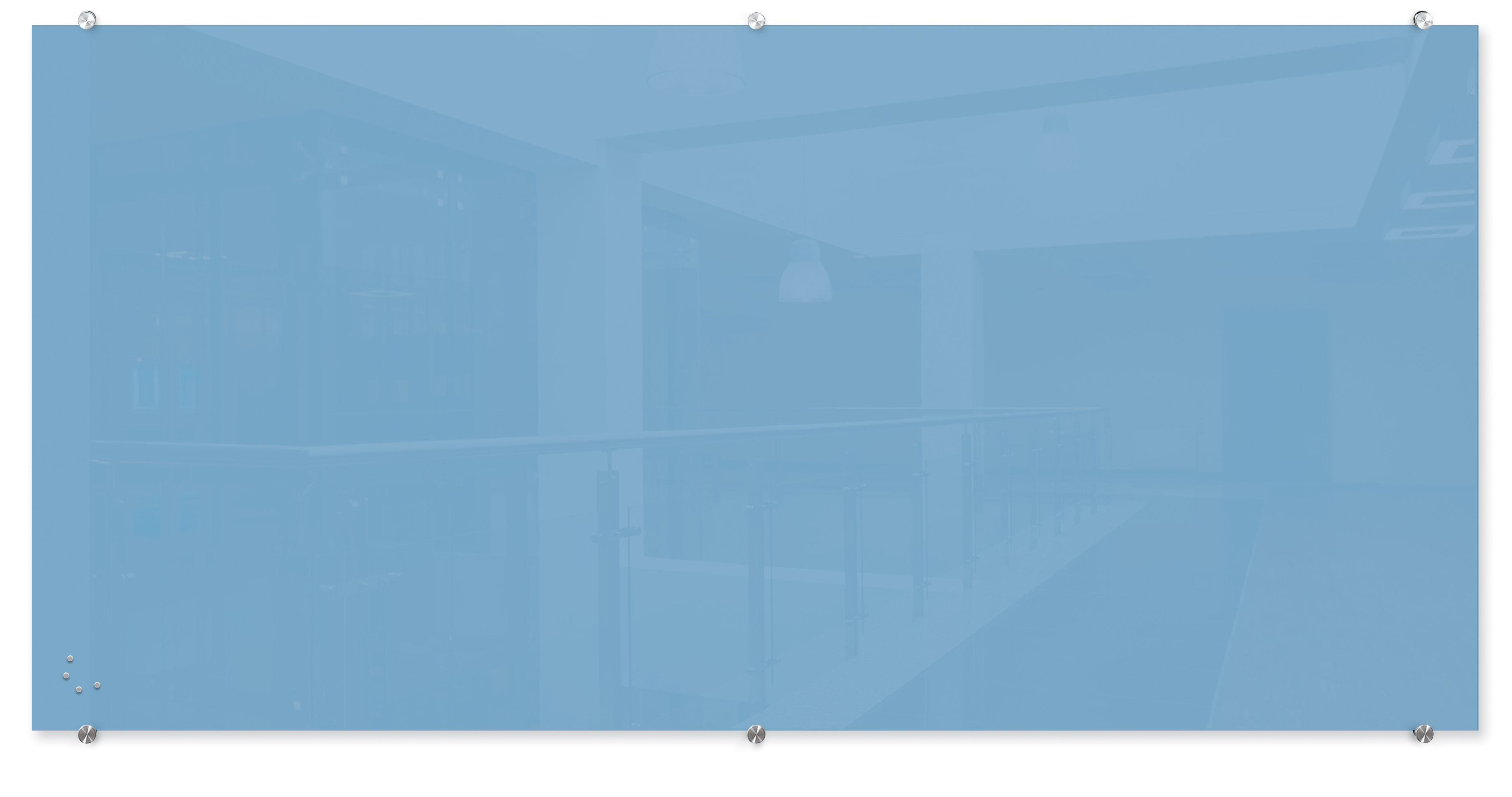Mooreco Light Blue Glass Magnetic Whiteboard 4X8 | Wayfair