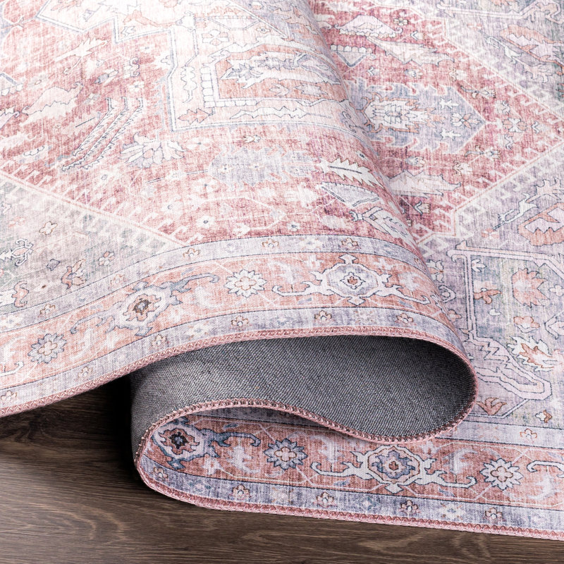 Langley Street Fleckenstein Performance Dark Red Rug & Reviews | Wayfair