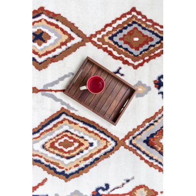 Foundry Select Mcnemar Performance Red/White Rug | Wayfair