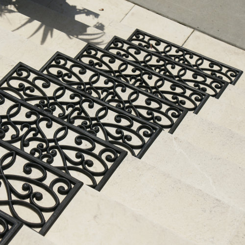 Rubber-Cal, Inc. New Amsterdam Black Stair Treads & Reviews | Wayfair