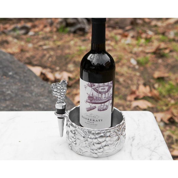 Arthur Court Grape Tabletop Wine Bottle Rack in Silver | Wayfair