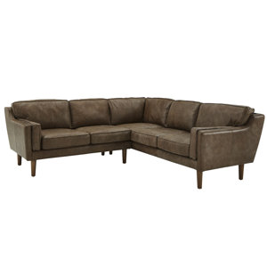 Sand & Stable Cade 2 - Piece Leather Sectional | Wayfair