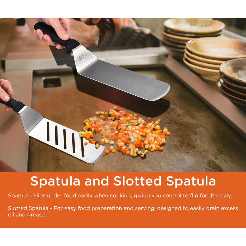 Commercial Chef 9 Piece Griddle Accessories Kit for Flat Top Teppanyaki ...