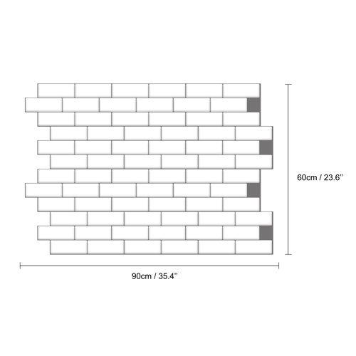 Walplus 6" x 12" Peel & Stick Subway Tile & Reviews | Wayfair