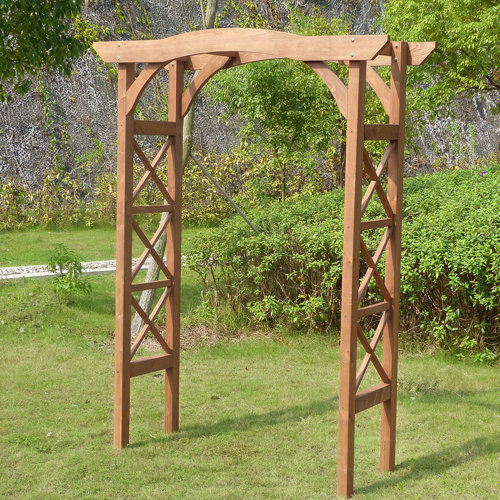 Arlmont & Co. Lachezar 60.43" W x 20.87" D Wood Arbor & Reviews | Wayfair